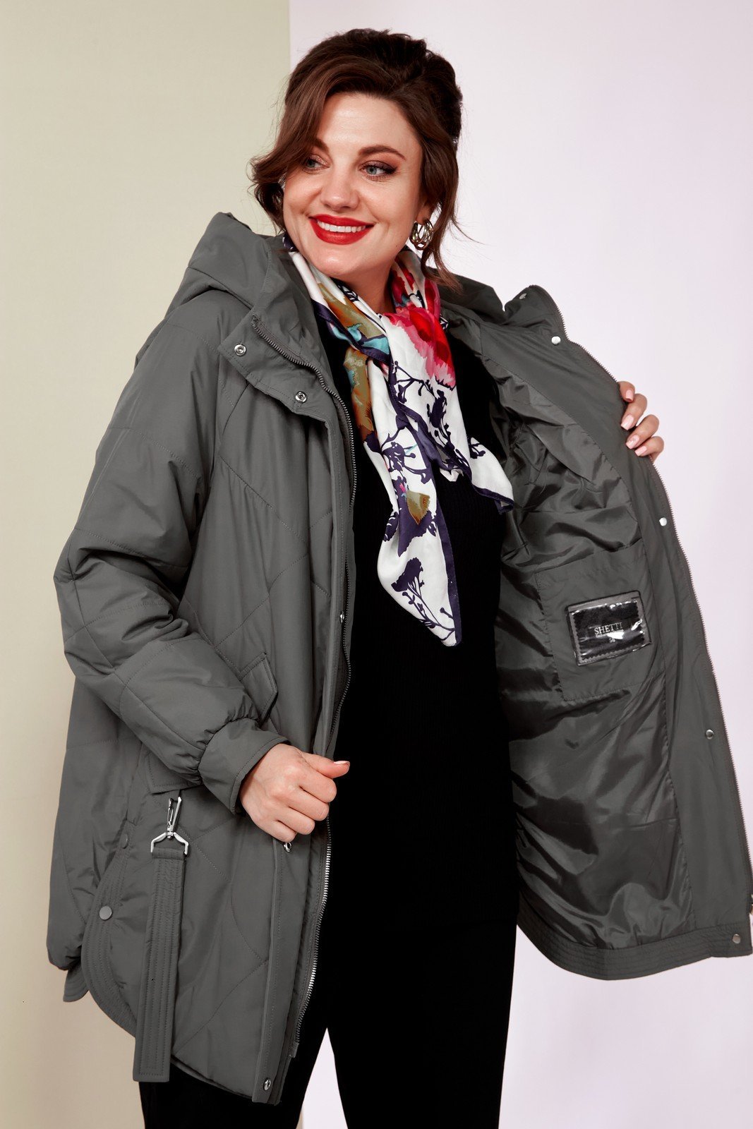 Куртка 2138 графит Shetti купить в интернет магазине Велесмода